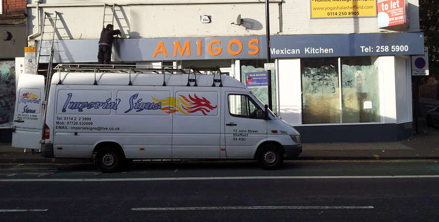 Amigos | Shop Fascias | Sheffield Restaurant Signage | Imperial Signs